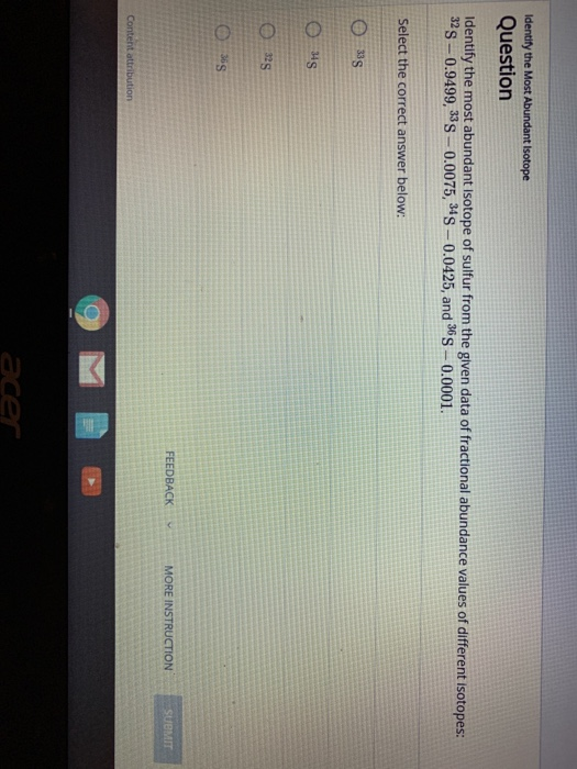 Solved Identify the Most Abundant Isotope Question identify | Chegg.com