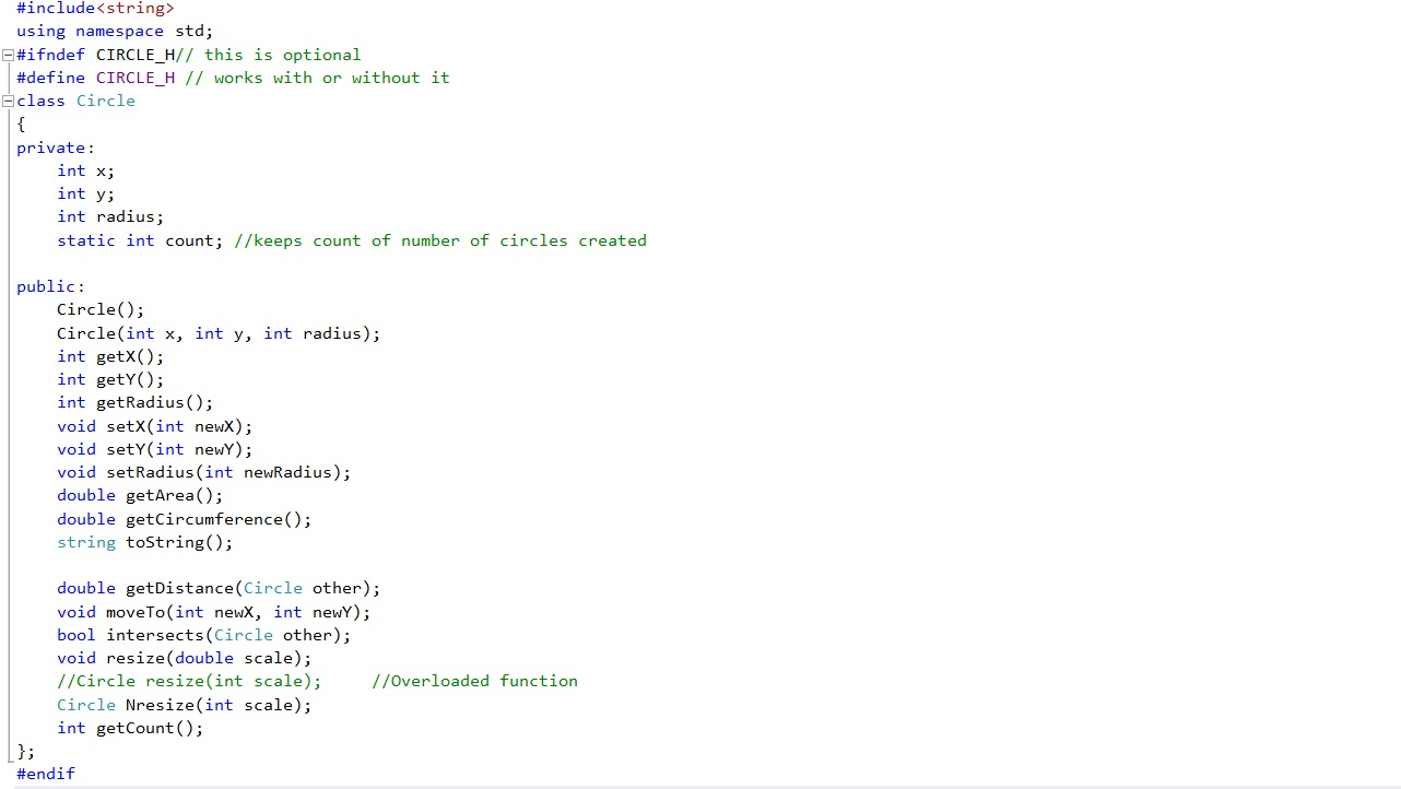 Solved Circle Program using Vectors I am having trouble on | Chegg.com
