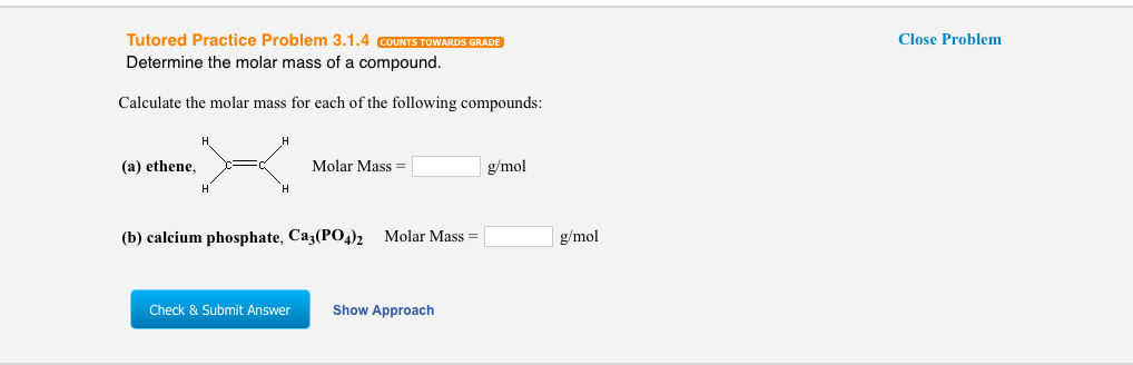 Solved Close Problem Tutored Practice Problem 3.1.4 COUNTS | Chegg.com