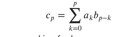 cp=∑k=0pakbp−ka. a=np. random. rand(len(t)) b. | Chegg.com
