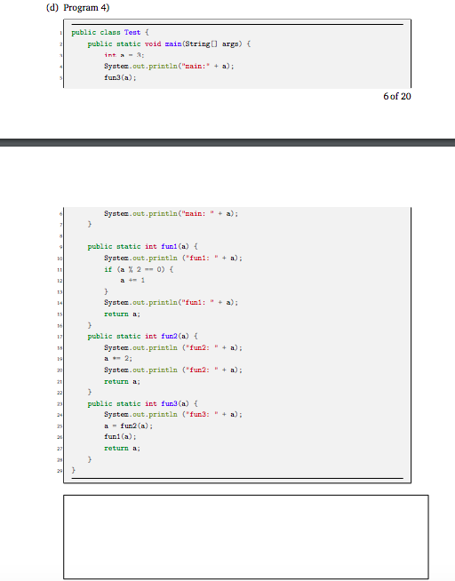 Solved Problem 3. Trace the output of the following | Chegg.com