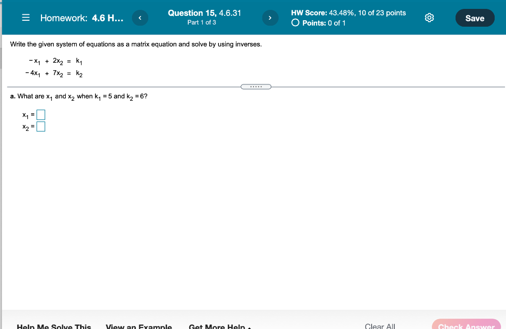 Solved = Homework: 4.6 H... Question 15, 4.6.31 Part 1 of 3 | Chegg.com