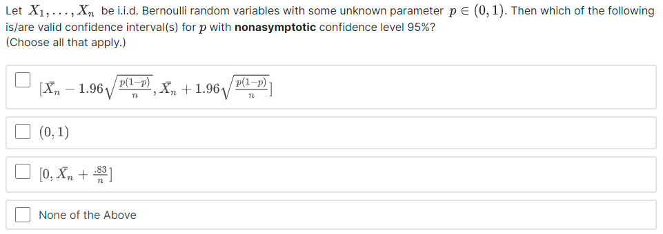 Solved Let X1, ..., Xn be i.i.d. Bernoulli random variables | Chegg.com