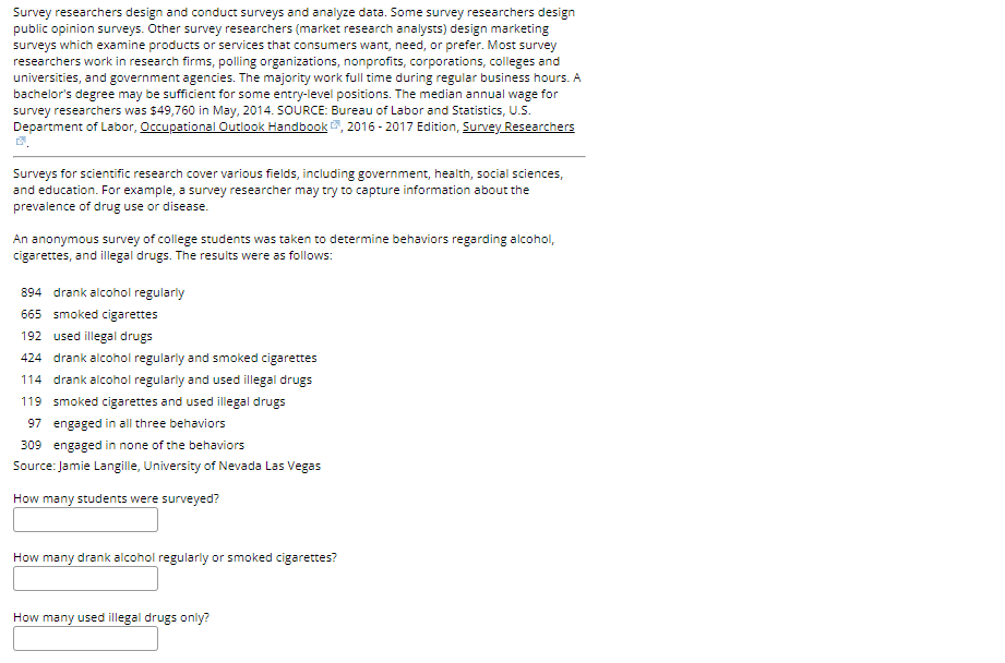 Solved Survey researchers design and conduct surveys and | Chegg.com