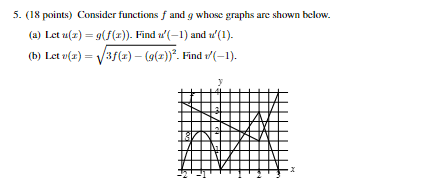 Solved 5. (18 points) Consider functions f and g whose | Chegg.com