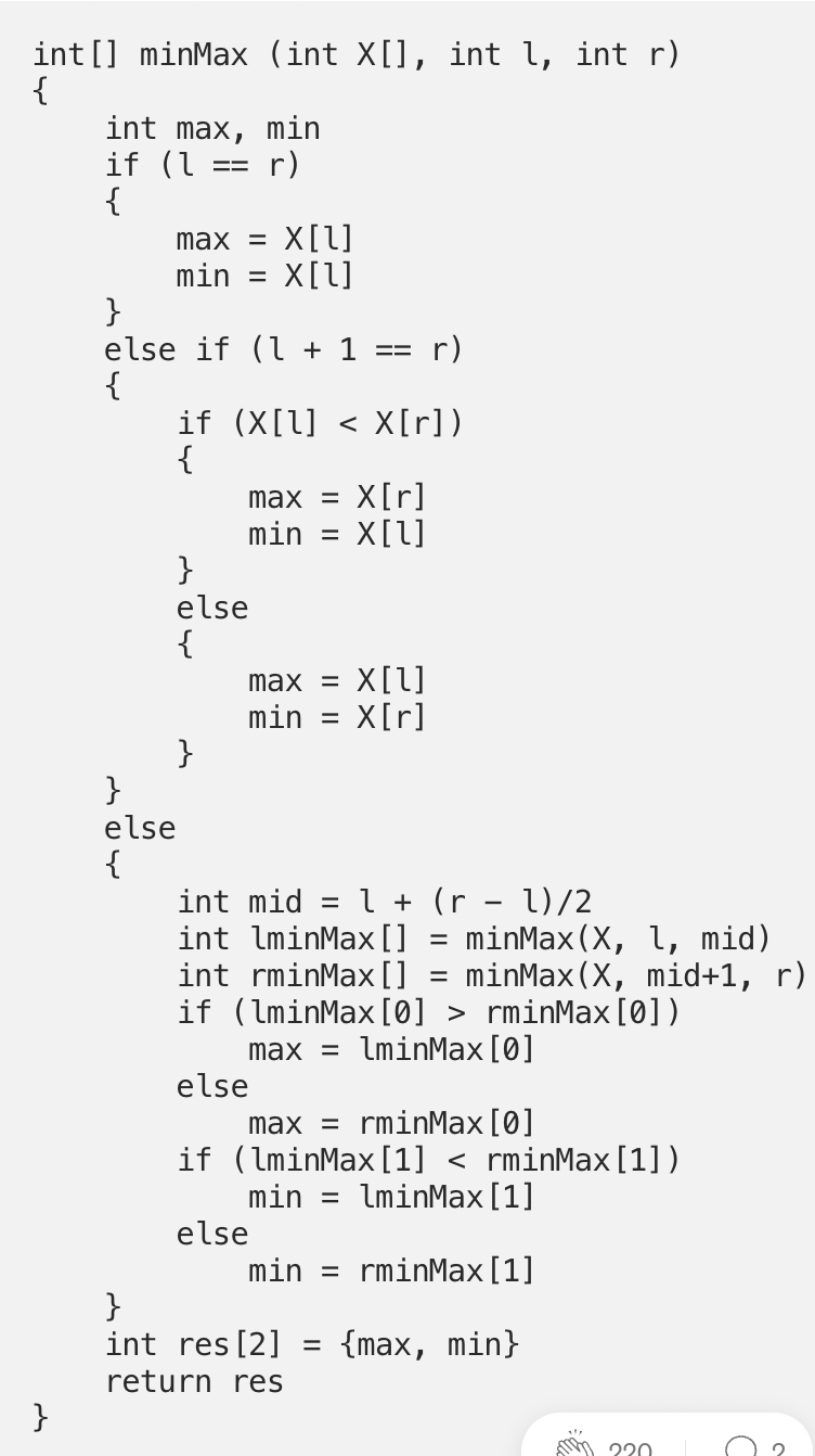 Solved Translate this Divide and Conquer Algorythm from C | Chegg.com