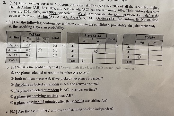 Solved Section 2: Airlines (Answer with 2-decimal point | Chegg.com