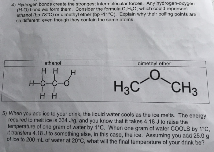Ch3ch2oh Hydrogen Bonding