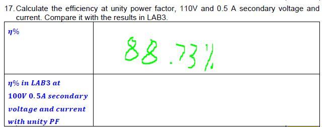 Solved THEORY: The % n (Percent Efficiency) of a transformer | Chegg.com
