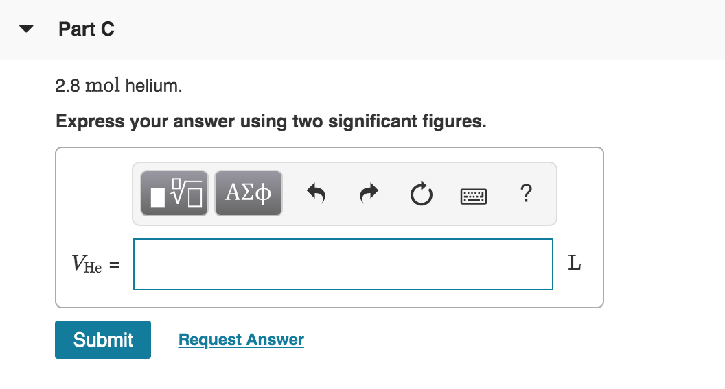 Solved Calculate the volume of each gas sample at STP. Part | Chegg.com