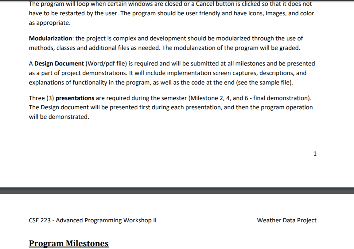 Weather Program in Java Design and create a GUI | Chegg.com