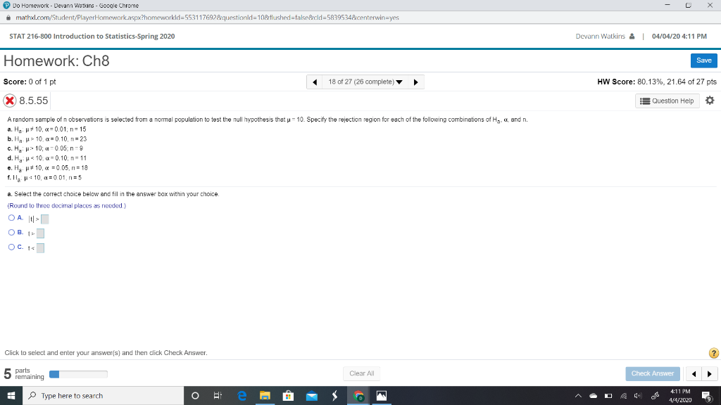 Solved - 0x Do Homework - Devann Watkins - Google Chrome | Chegg.com