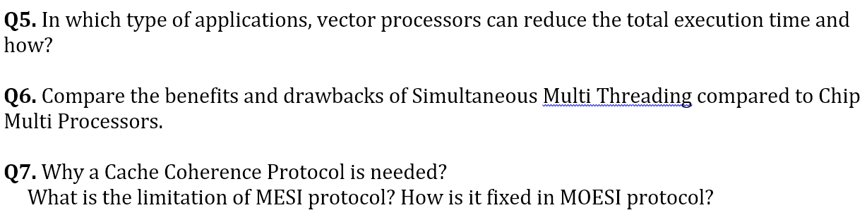 Solved Q5. ﻿In which type of applications, vector processors | Chegg.com