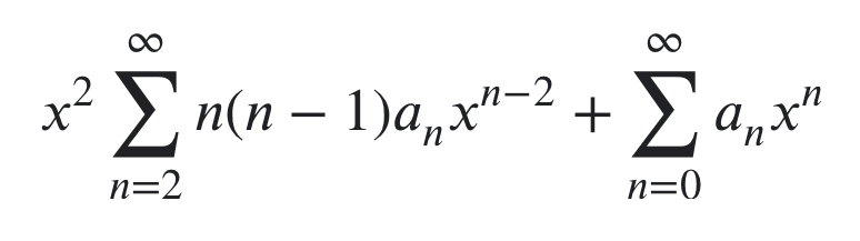 Solved x2∑n=2∞n(n−1)anxn−2+∑n=0∞anxn | Chegg.com