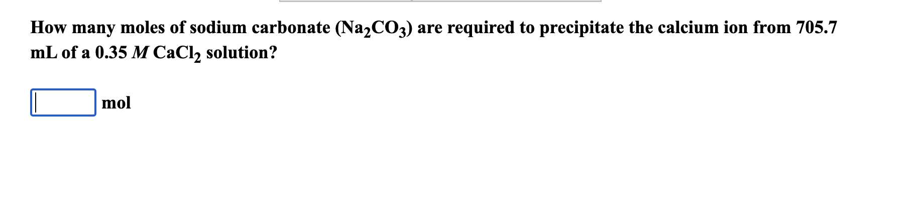 Solved How many moles of sodium carbonate (Na2CO3) are | Chegg.com