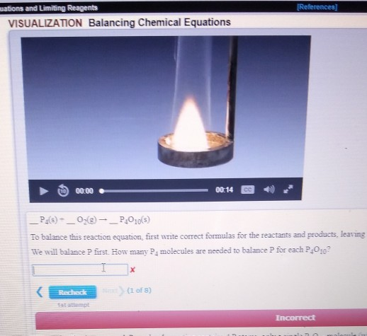 Solved uations and Limiting Reagents VISUALIZATION Balancing | Chegg.com
