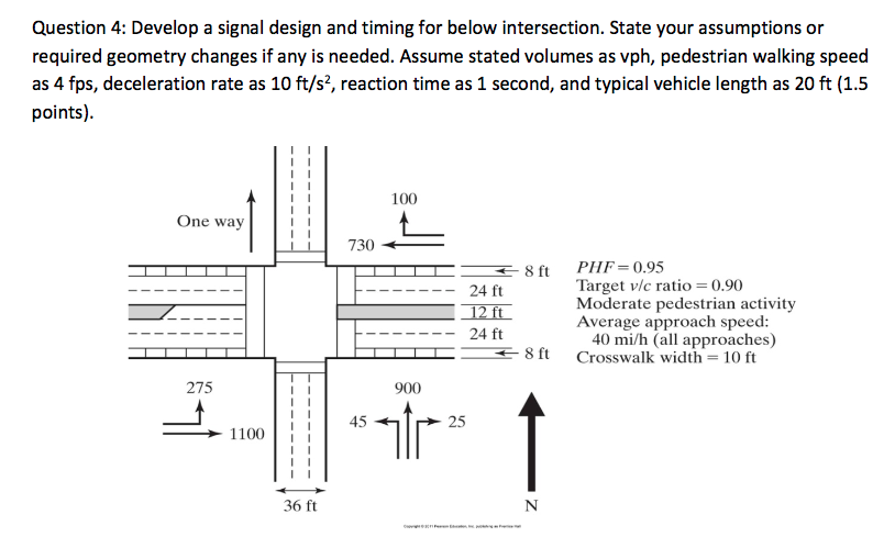 Question 4: Develop a signal design and timing for | Chegg.com