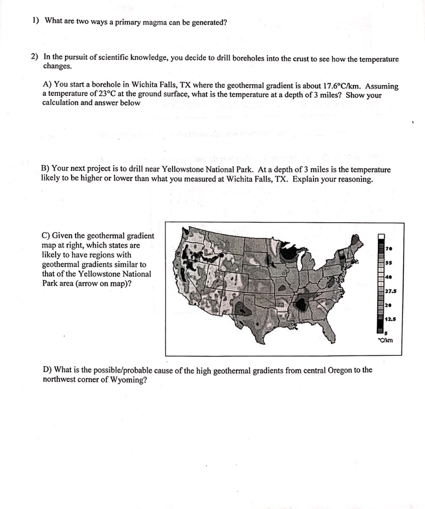 Solved 1) What are two ways a primary magma can be | Chegg.com
