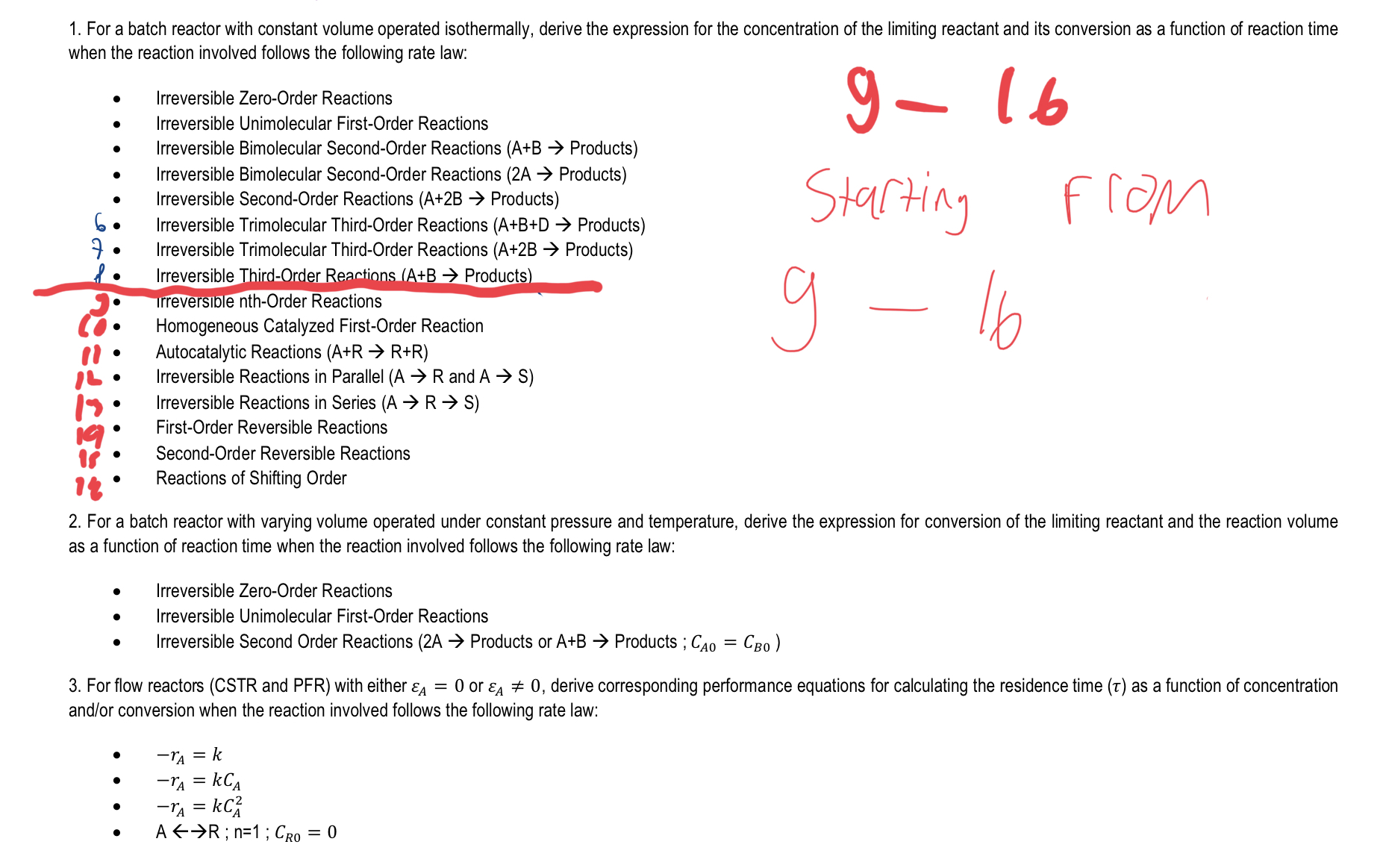 For a batch reactor with constant volume operated | Chegg.com