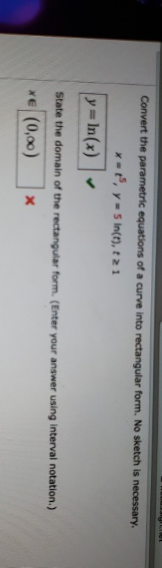 Solved Convert the parametric equations of a curve into | Chegg.com