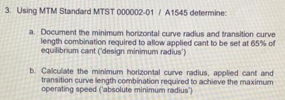 Solved 3. Using MTM Standard MTST 000002-01 / A1545 | Chegg.com