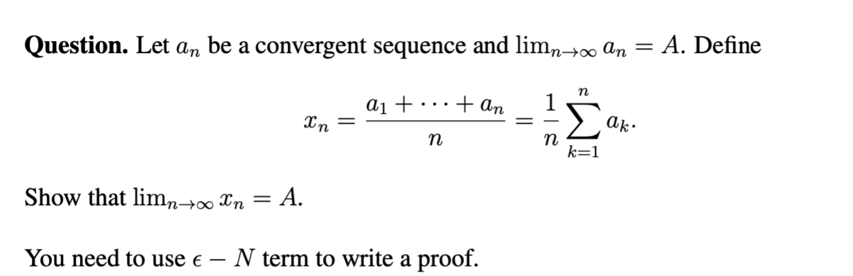 Solved Question. Let an be a convergent sequence and limnoo | Chegg.com