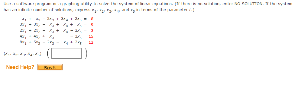 Solved Use a software program or a graphing utility to solve | Chegg.com