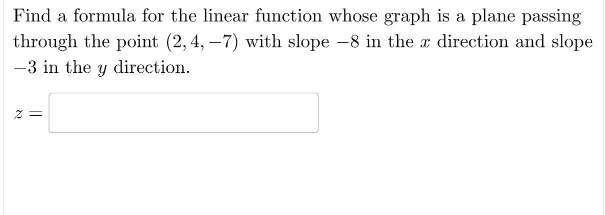 Solved Find a formula for the linear function whose graph is | Chegg.com