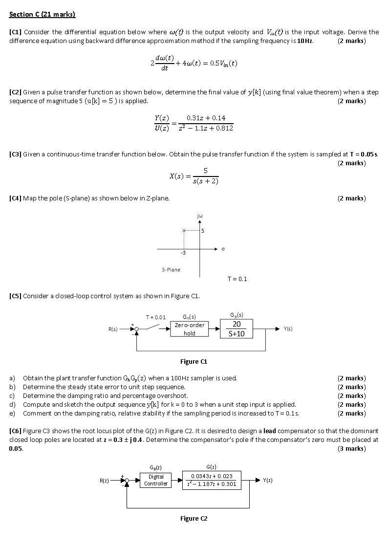 Section C (21 marks) [a] Consider the differential | Chegg.com