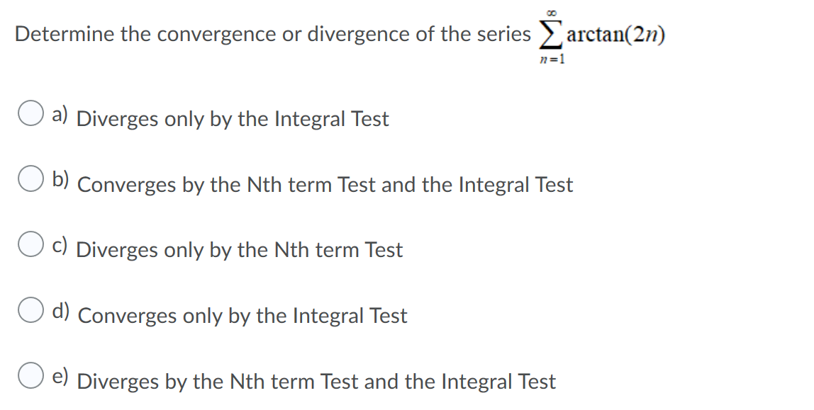 Solved Determine the convergence or divergence of the series | Chegg.com