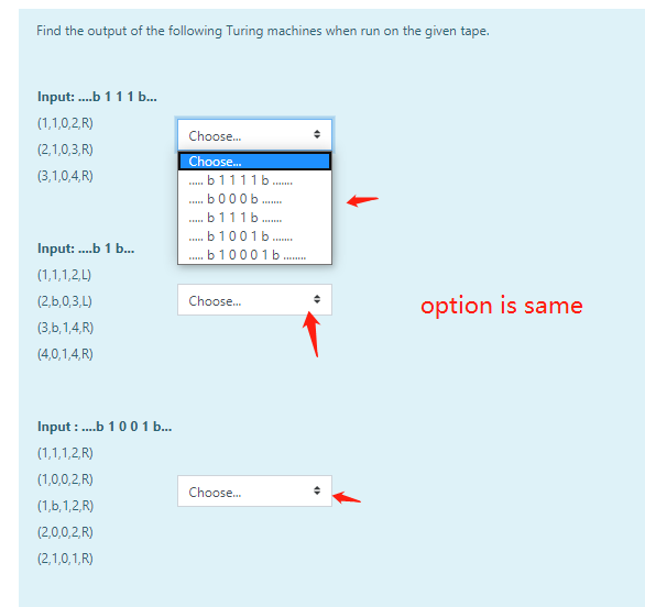 Solved Find the output of the following Turing machines when | Chegg.com