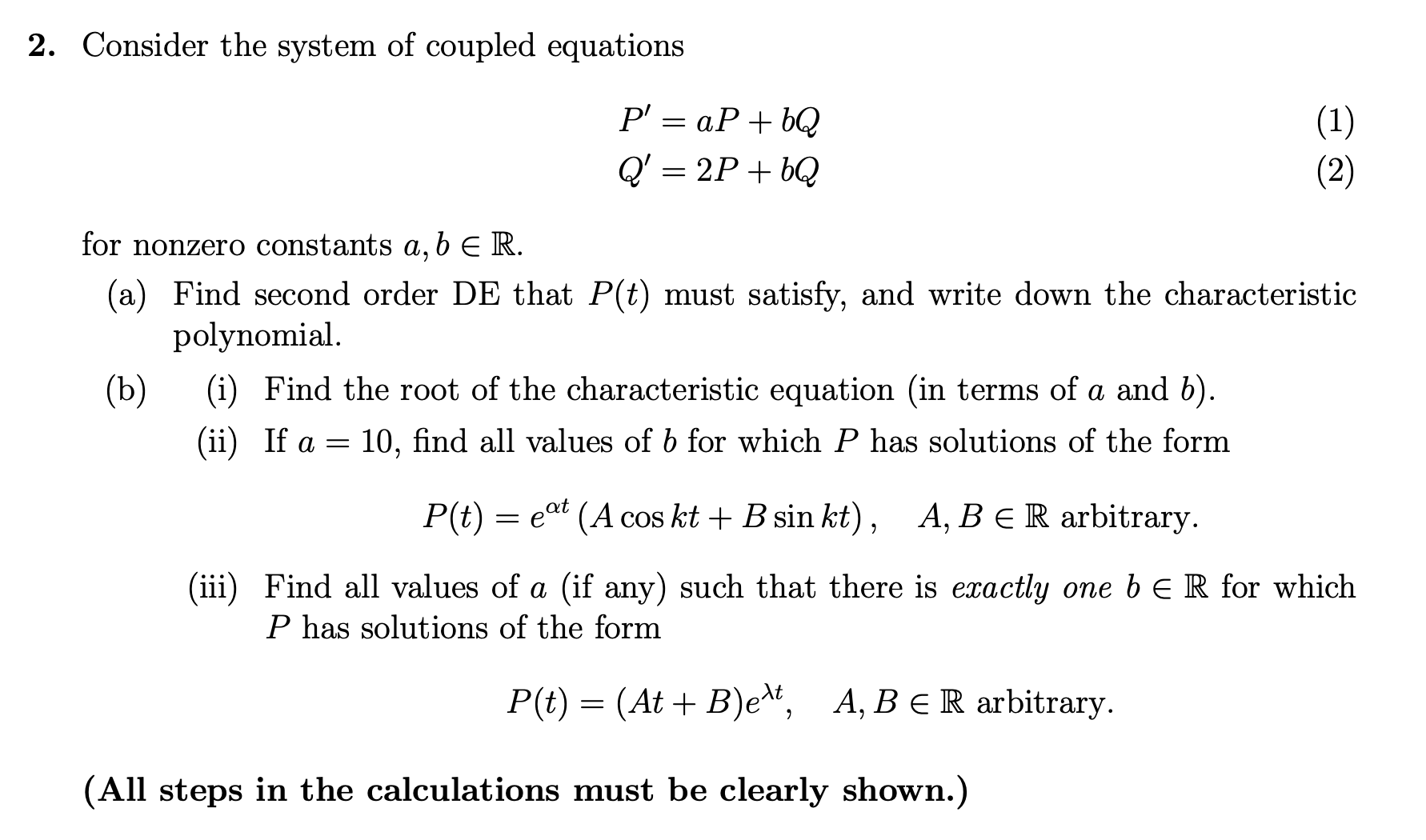 Solved Consider the system of coupled | Chegg.com