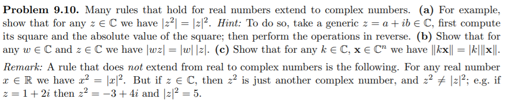Solved Problem 9.10. Many rules that hold for real numbers | Chegg.com