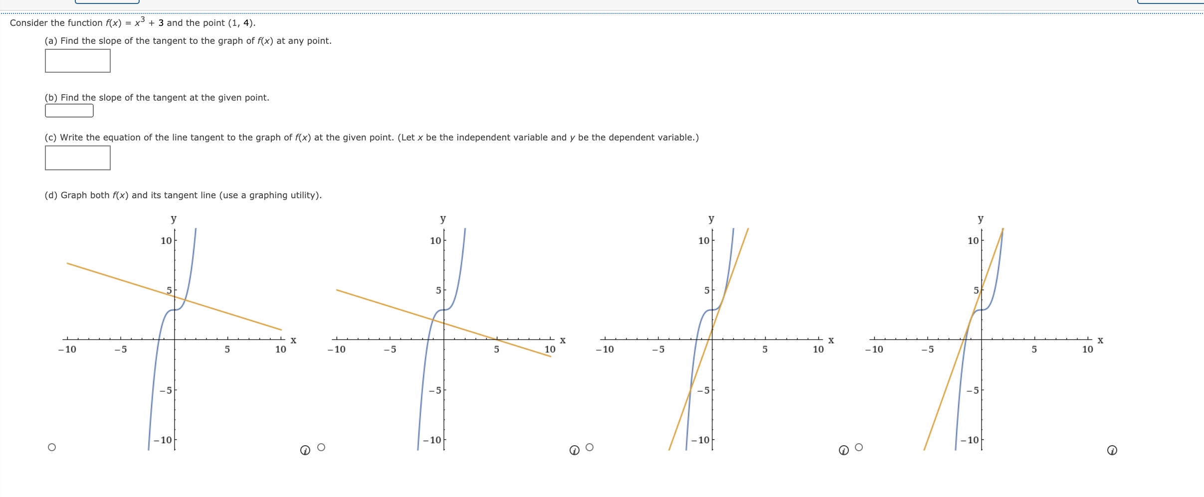 Solved Consider the function f(x) = x3 + 3 and the point | Chegg.com