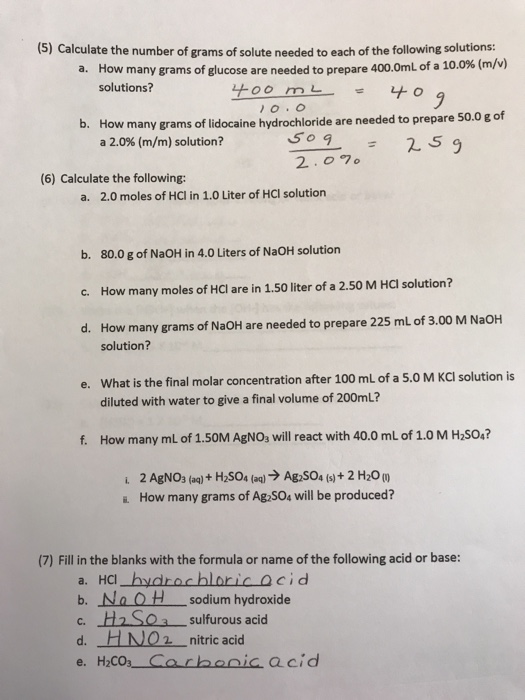 Solved (S) Calculate the number of grams of solute needed to | Chegg.com