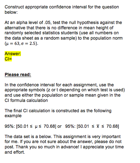 Solved Construct appropriate confidence interval for the | Chegg.com