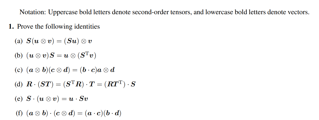 Solved Notation: Uppercase bold letters denote second-order | Chegg.com