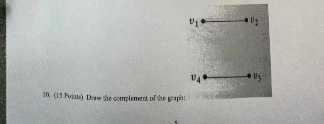 Solved VL 02 V3 10. (15 Points) Draw the complement of the | Chegg.com