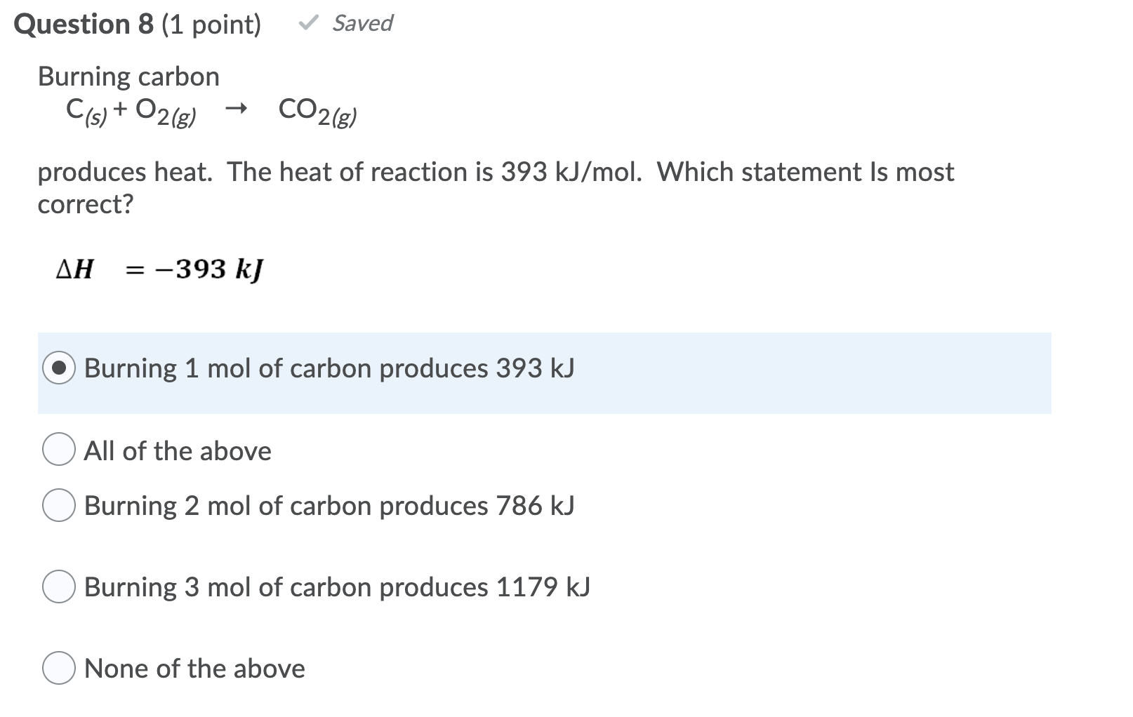 Solved Question 1 (1 point) Saved Chemical species that | Chegg.com