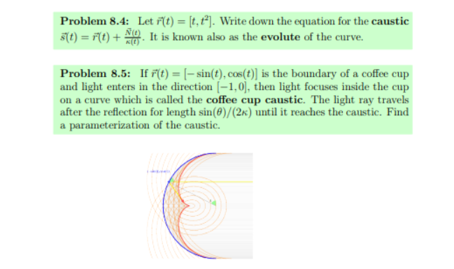 Solved Problem 8.4: Let r(t)=[t,t2]. Write down the equation | Chegg.com