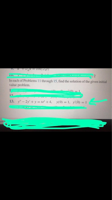 Solved In each of Problems 11 through 15, find the solution | Chegg.com