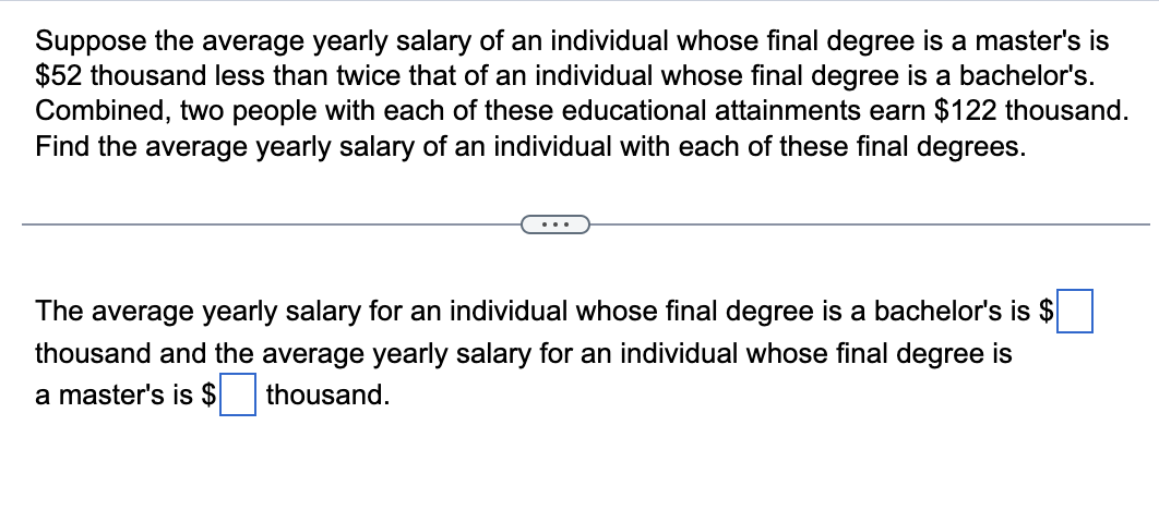 Solved Suppose the average yearly salary of an individual | Chegg.com