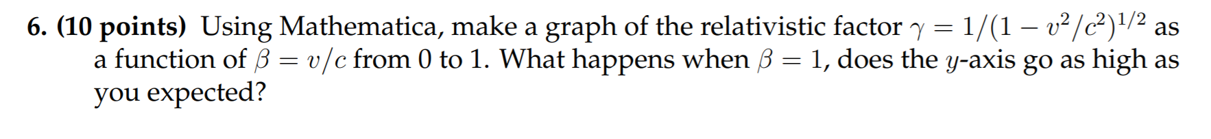 Solved 6. (10 points) Using Mathematica, make a graph of the | Chegg.com
