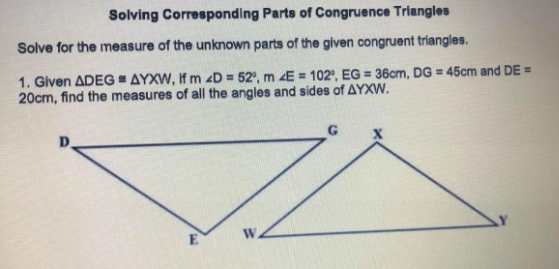 Solved GEOMETRY CONGRUENCE TRIANGLE Please help me solve | Chegg.com