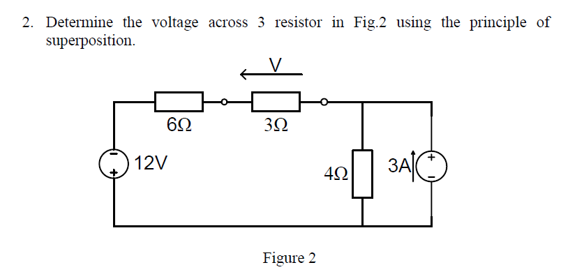 Solved 2. ﻿Determine the voltage across 3 ﻿resistor in Fig. | Chegg.com