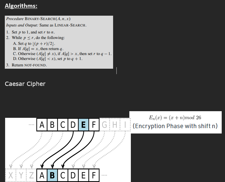 Solved Procedure BINARY-SEARCH (A,n,x) Inputs and Output: | Chegg.com