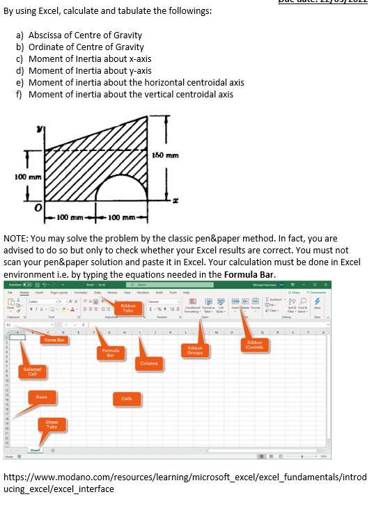 Solved By using Excel, calculate and tabulate the | Chegg.com
