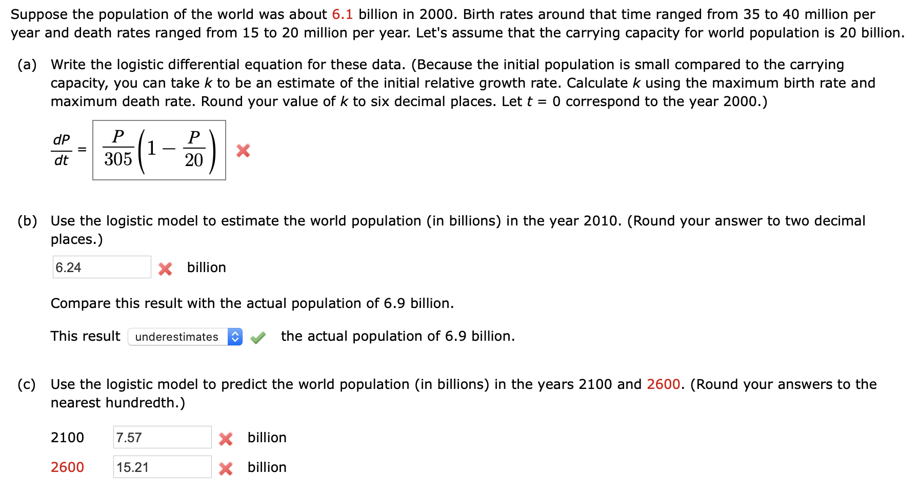 Solved Suppose the population of the world was about 6.1 | Chegg.com