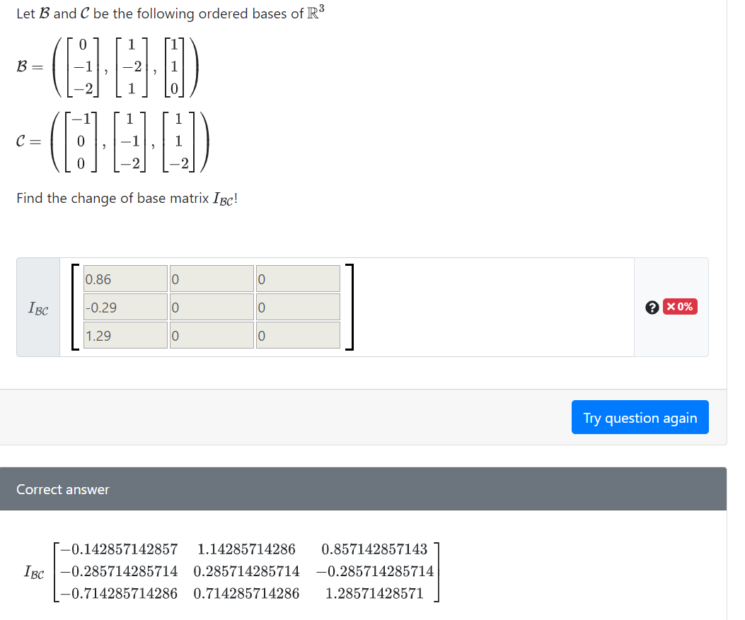Solved Let and be the following ordered bases of Find the | Chegg.com
