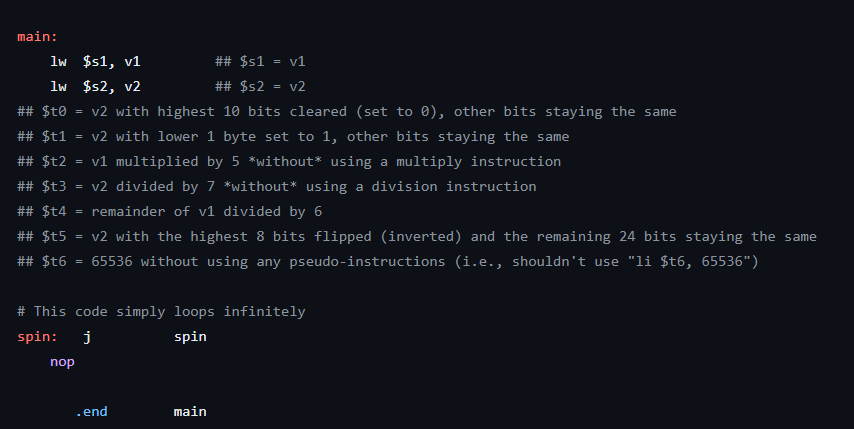 Solved For this problem, use the code template (hw2-q2.S) | Chegg.com
